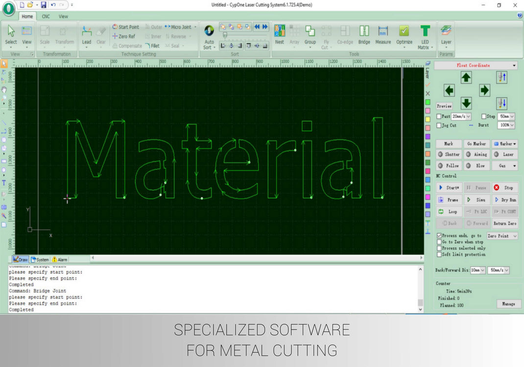 1500W to 3000W FlexMax Fiber Laser Metal Cutter NOVA Series 4x3', 8x4 ...